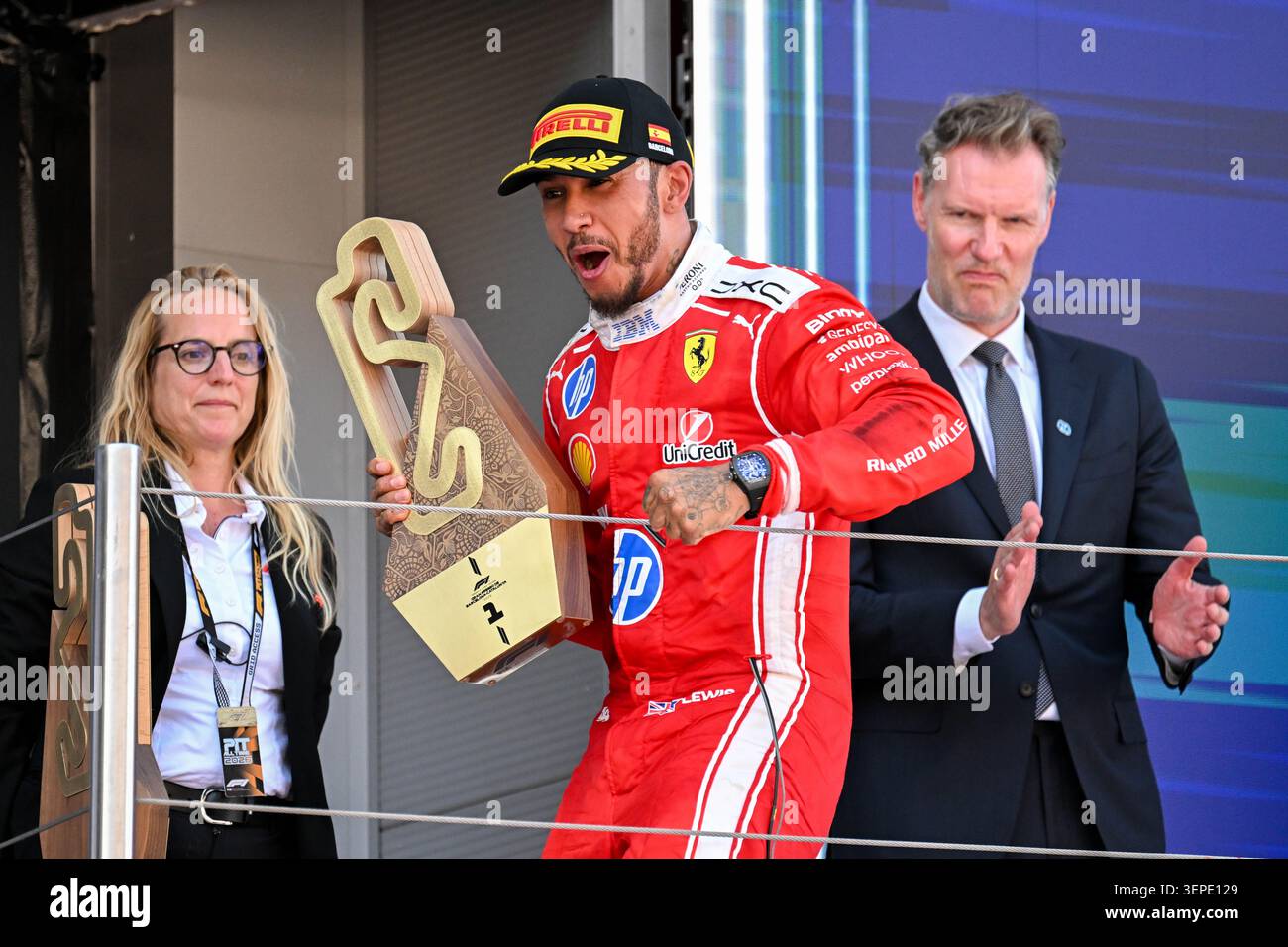 Spain, Barcelona, 14th June 2026, Lewis Hamilton, Ferrari, during the ...