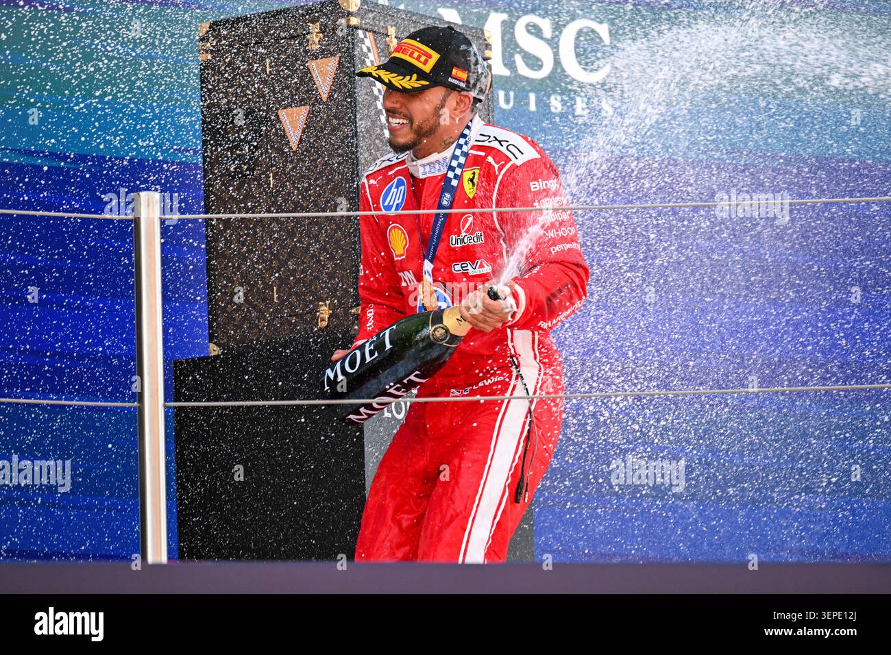 Spain, Barcelona, 14th June 2026, Lewis Hamilton, Ferrari, during the ...