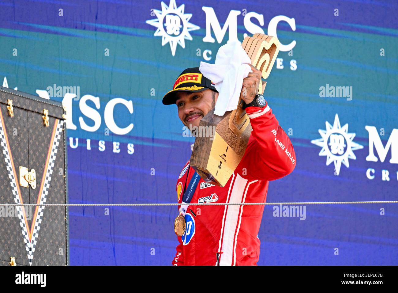 Spain, Barcelona, 14th June 2026, Lewis Hamilton, Ferrari, during the ...