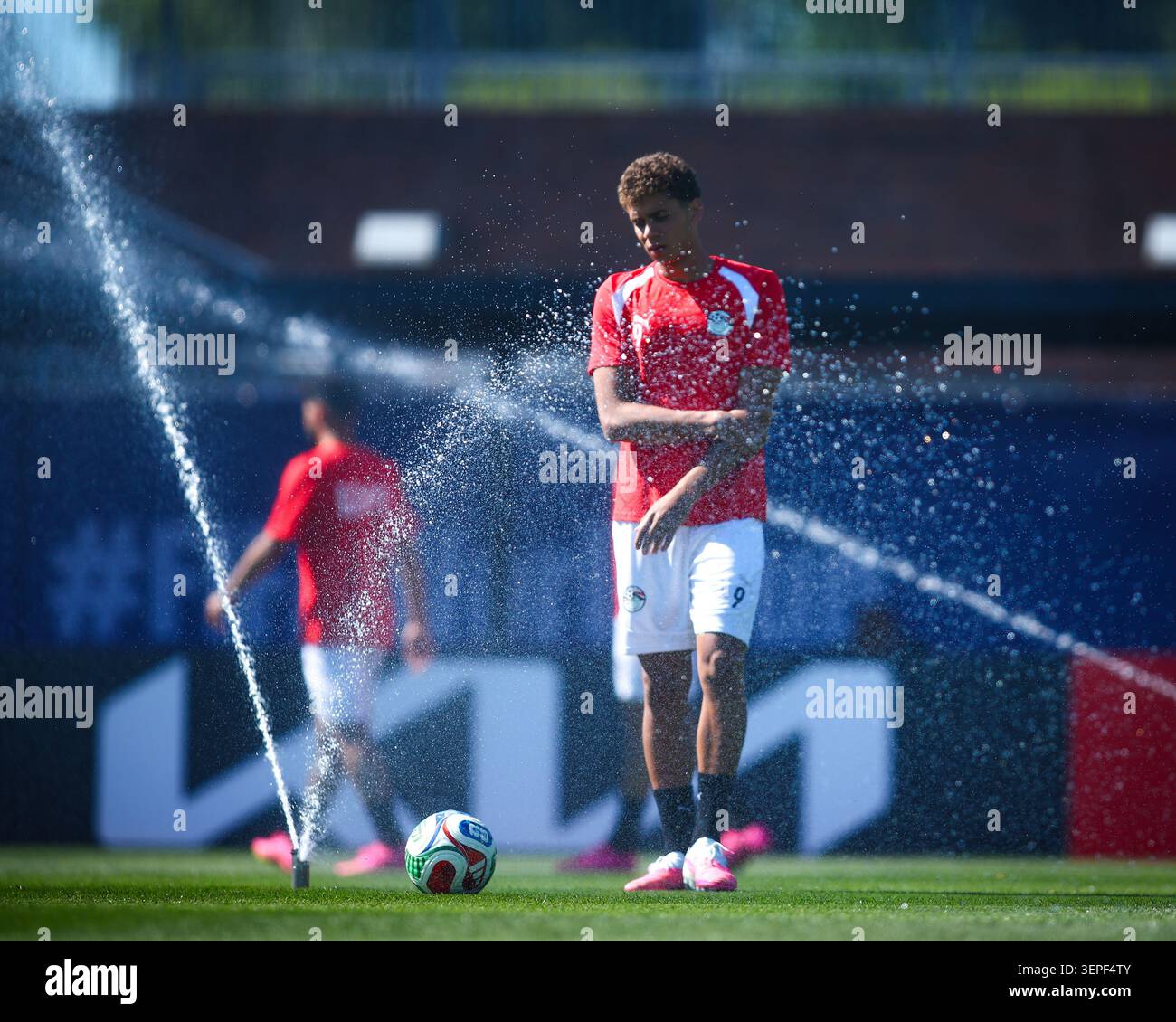 Egypt Official Training ahead of their first game vs Belgium on Monday ...