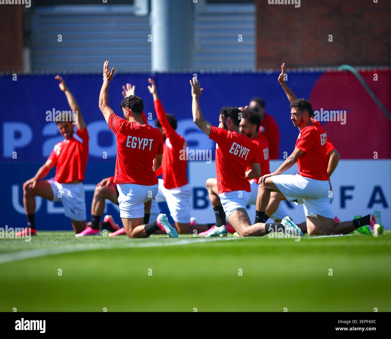 Egypt Official Training ahead of their first game vs Belgium on Monday ...
