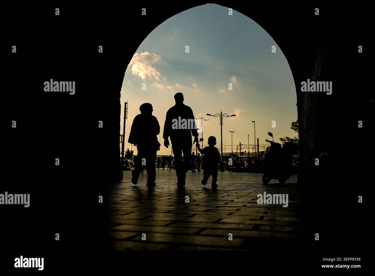 People walk along an underpass at Eminonu district in Istanbul, Turkey ...