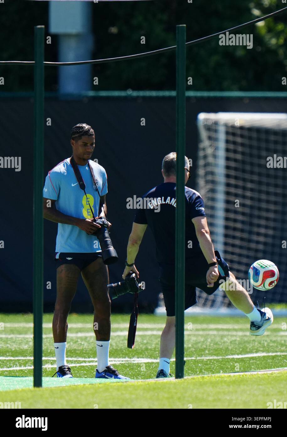 England's Marcus Rashford during a training session at Swope Soccer ...