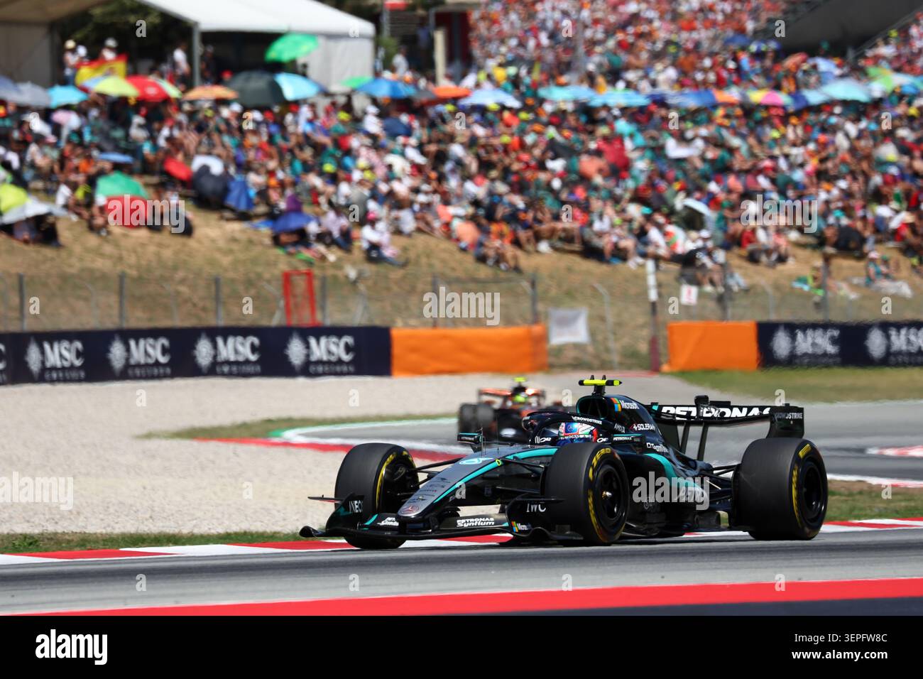 Barcelona, Spain. 14th June, 2026. Andrea Kimi Antonelli of Mercedes ...