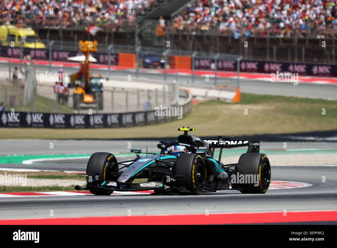 Barcelona, Spain. 14th June, 2026. Andrea Kimi Antonelli of Mercedes ...
