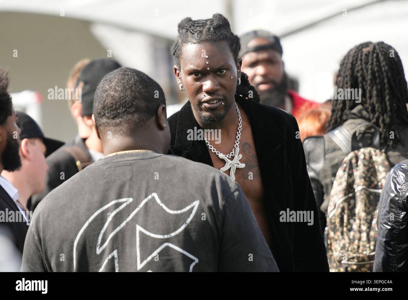 Young Thug is seen backstage at Summer Smash on Sunday, June 14, 2026 ...