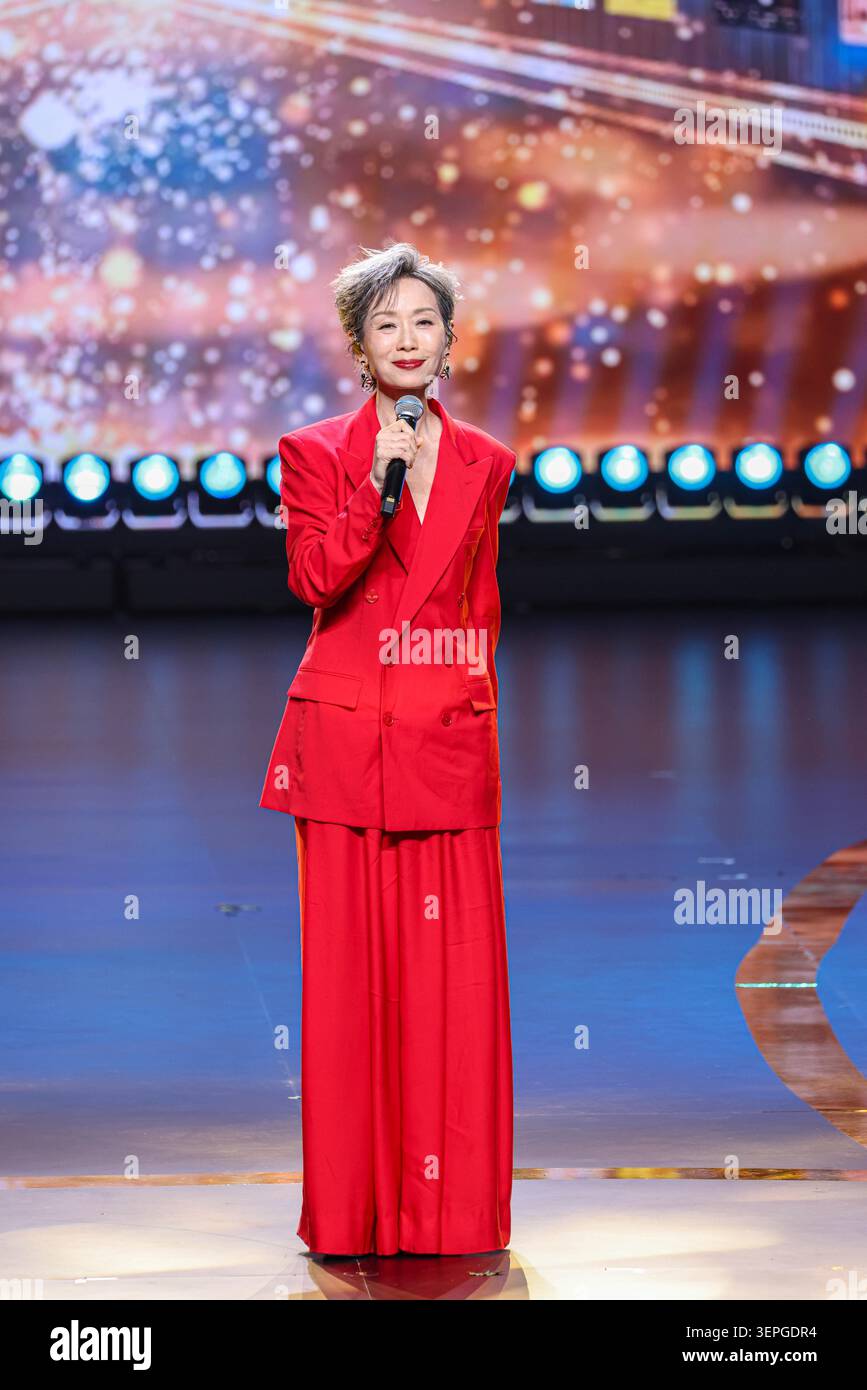 Chinese actress Cecilia Yip performs on stage at the 28th Shanghai ...
