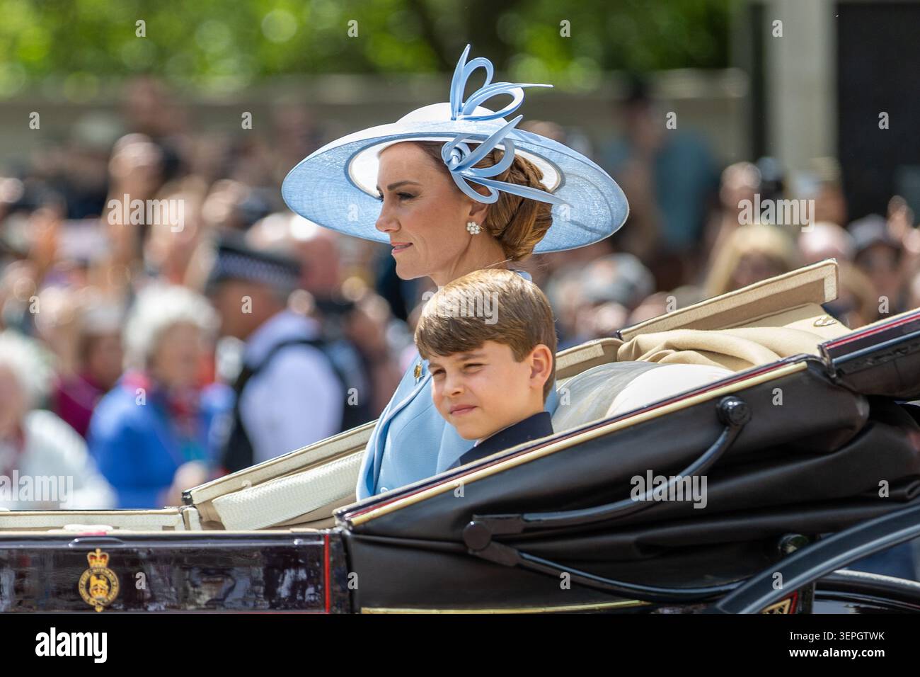 Catherine, Princess of Wales and Prince Louis, in an Ascot Landau ...