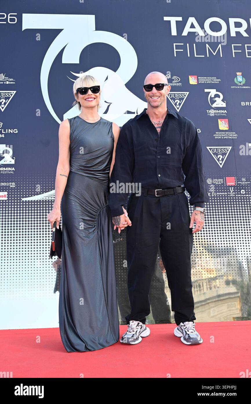 Micaela Ramazzotti , Claudio Pallitto 72nd Taormina Film Festival Red ...