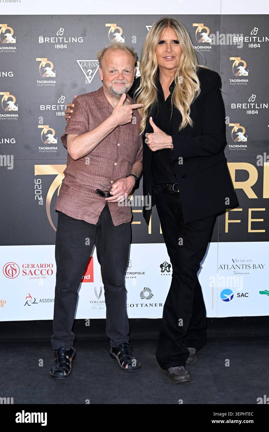 Toby Jones , Tiziana Rocca 72nd Taormina Film Festival Photocall Toby ...