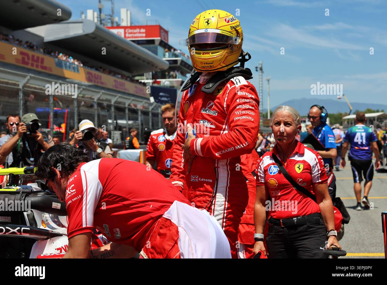 Barcelona, Spain. 14th June, 2026. Lewis Hamilton (GBR) Scuderia ...