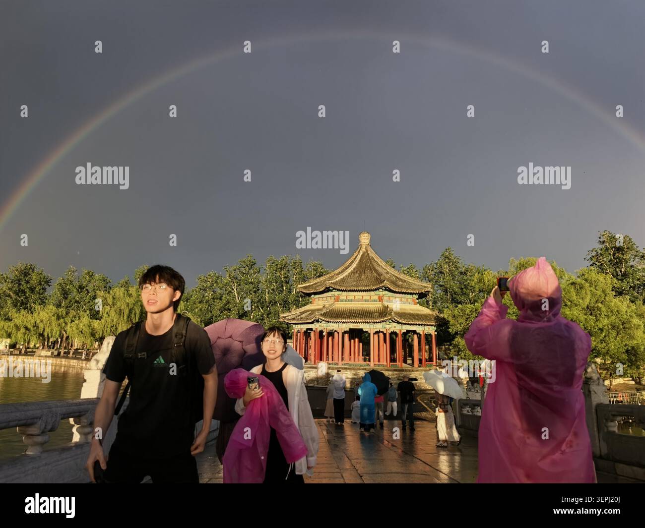 **CHINESE MAINLAND, HONG KONG, MACAU AND TAIWAN OUT**A rainbow appears ...