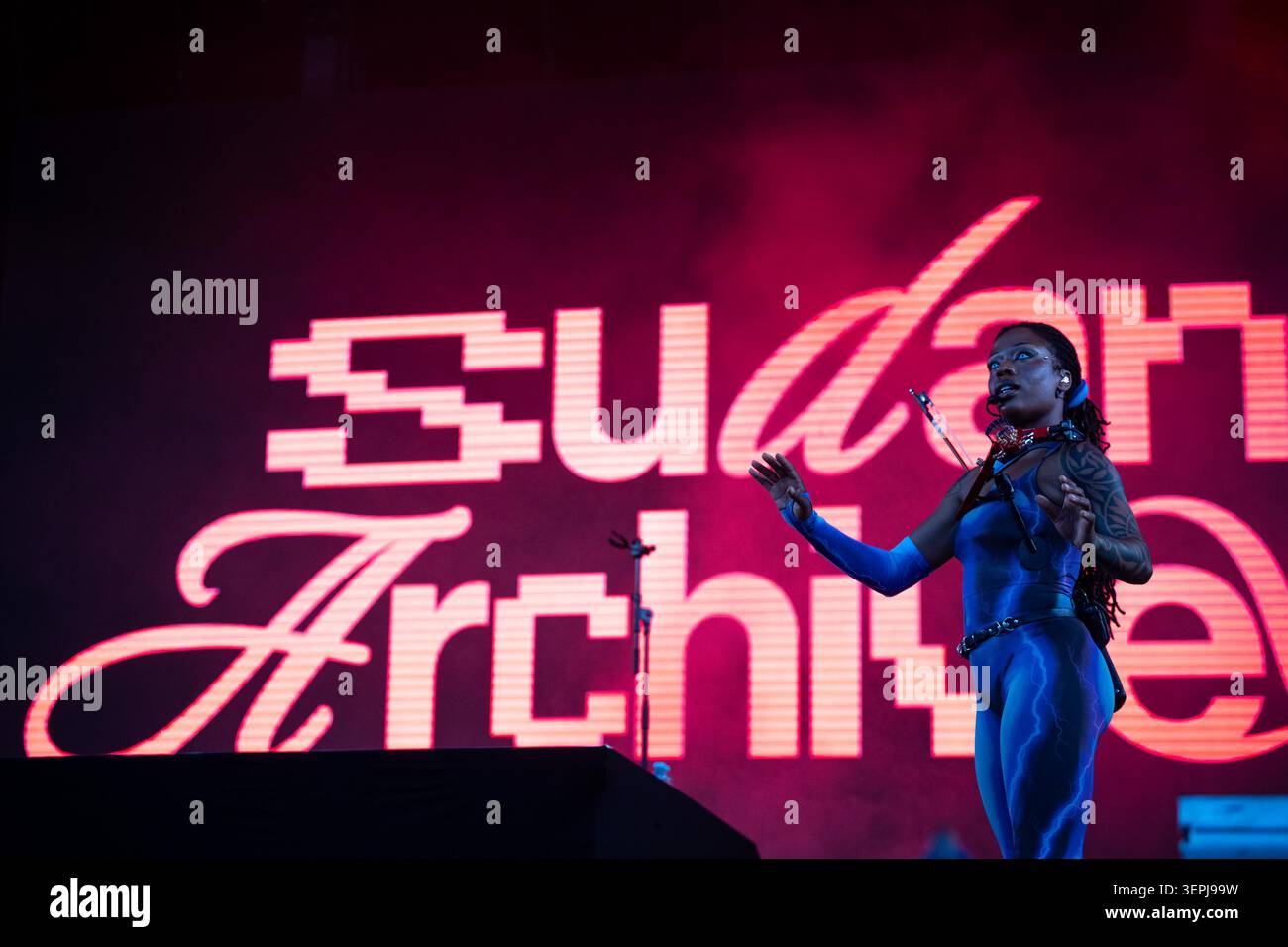 American singer and violinist Sudan Archives performs on stage during ...