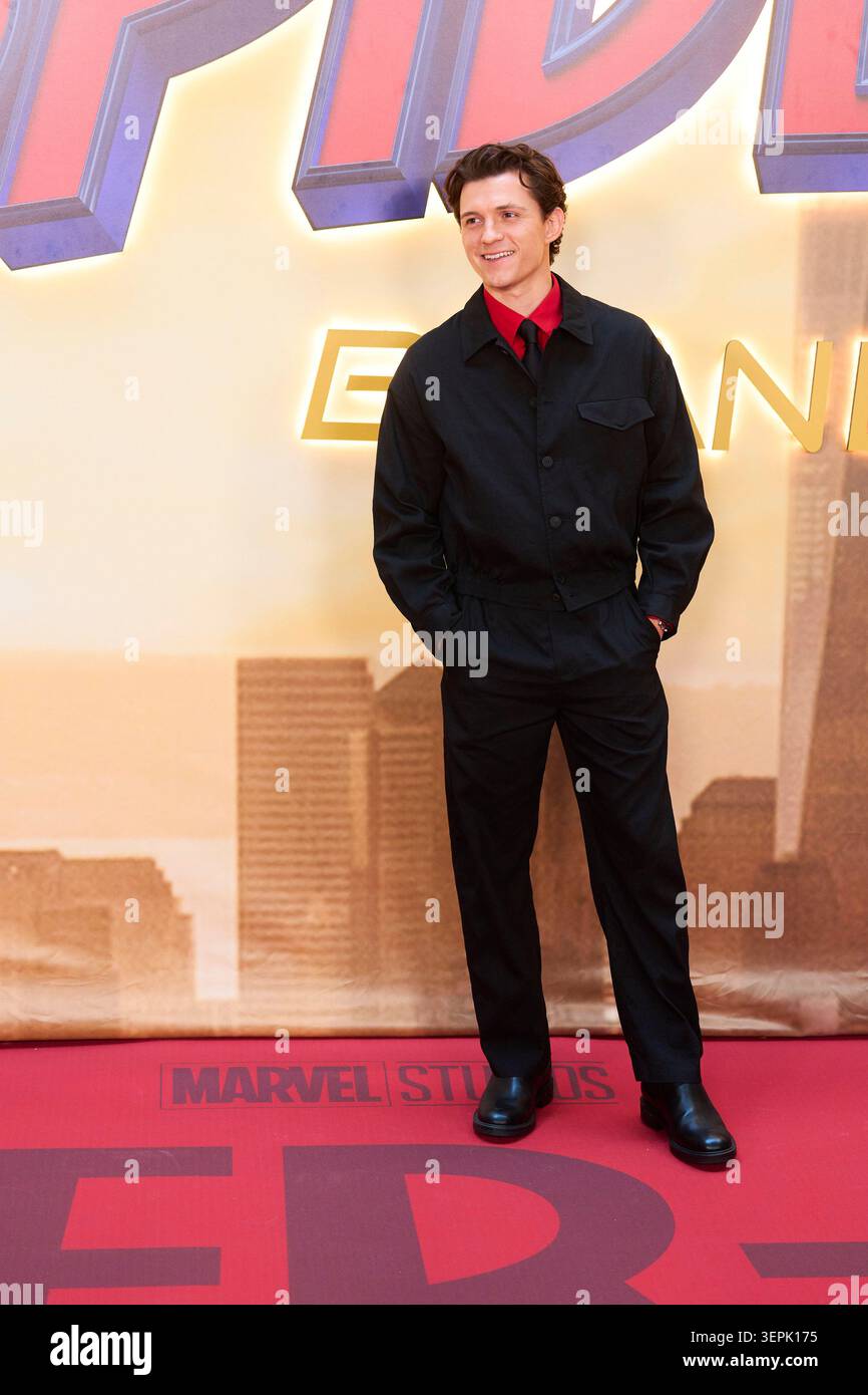 Madrid. Spain. 20260615, Tom Holland attends 'Spiderman: Brand new day ...