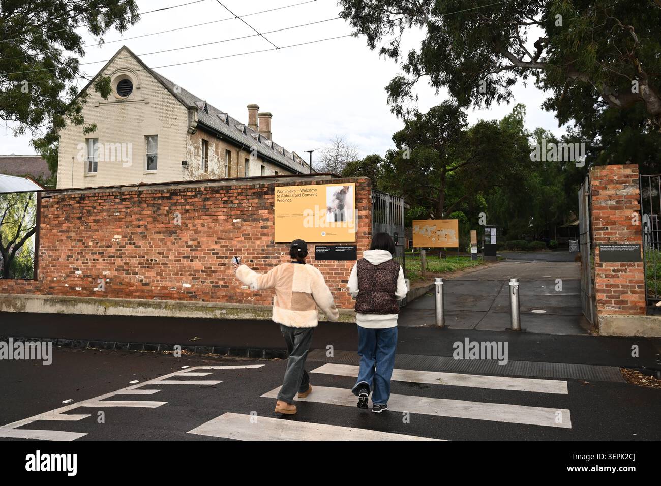 A general view of the grounds of the Abbotsford Convent, in Melbourne ...