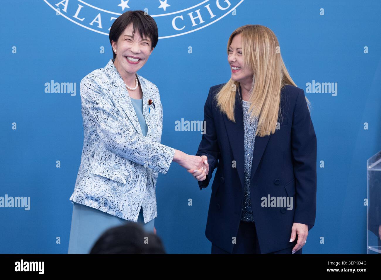 IPA85717070 - Italian Prime Minister Giorgia Meloni meets with Japanese ...