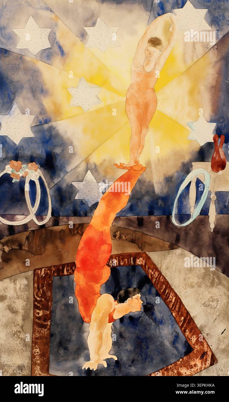 Charles Demuth - Two Acrobats in Red Tights Stock Photo - Alamy