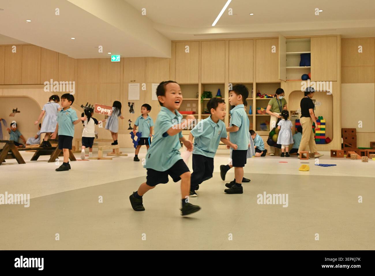 Children playing at the classroom of Harrow Little Lions Kindergarten ...