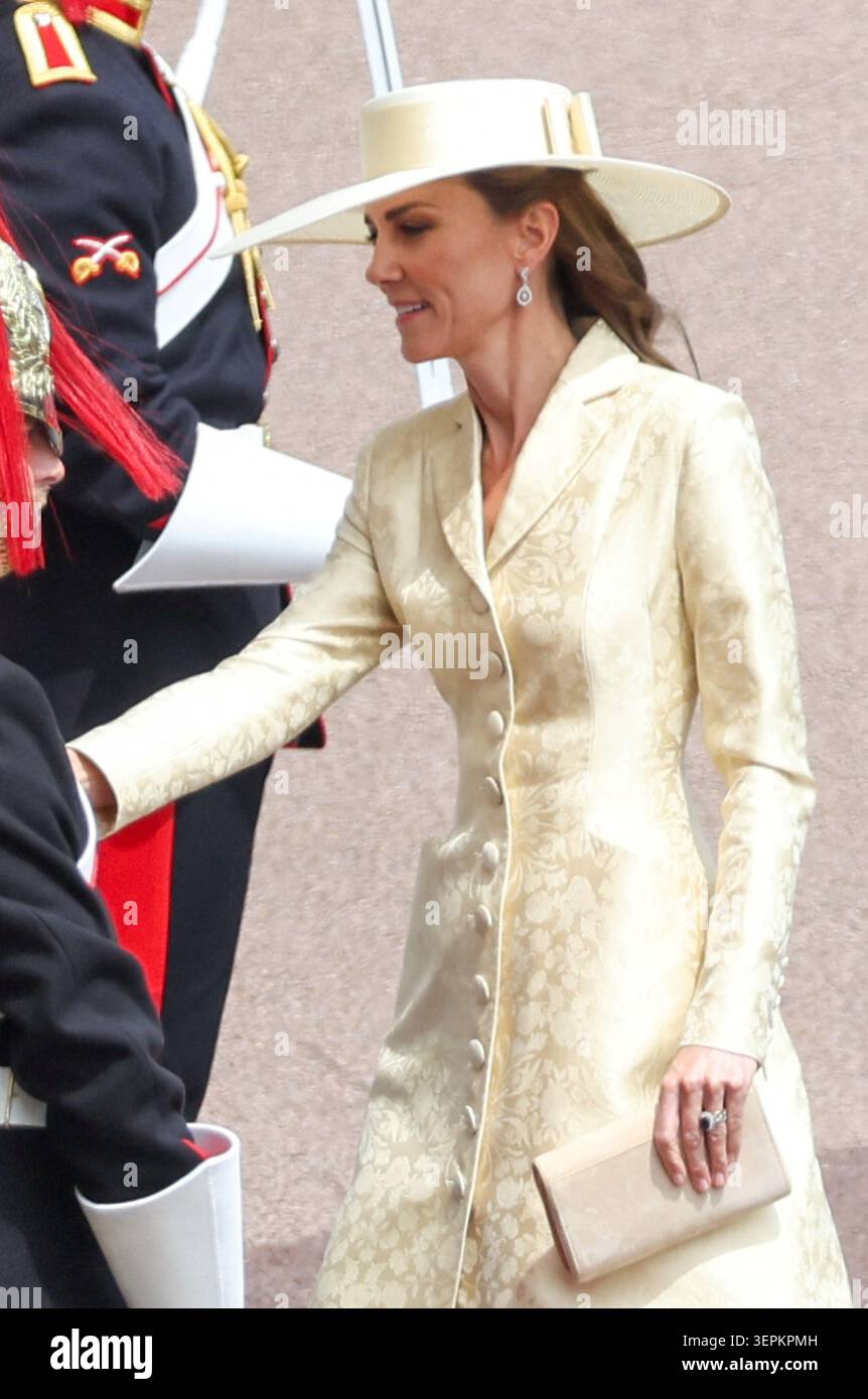 The Princess of Wales attending the annual Order of the Garter Service ...