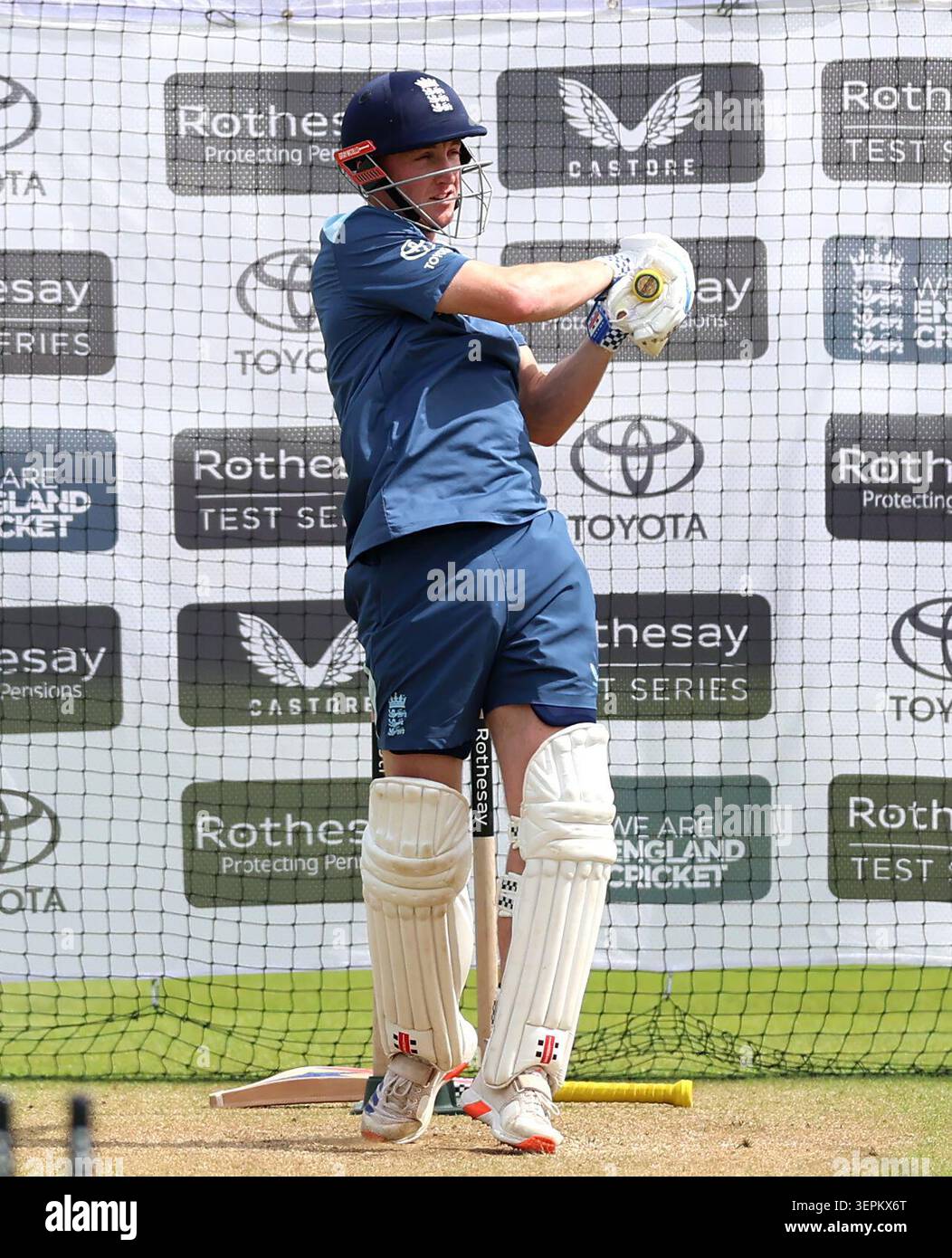 England's Harry Brook during a nets session at The Kia Oval, London ...