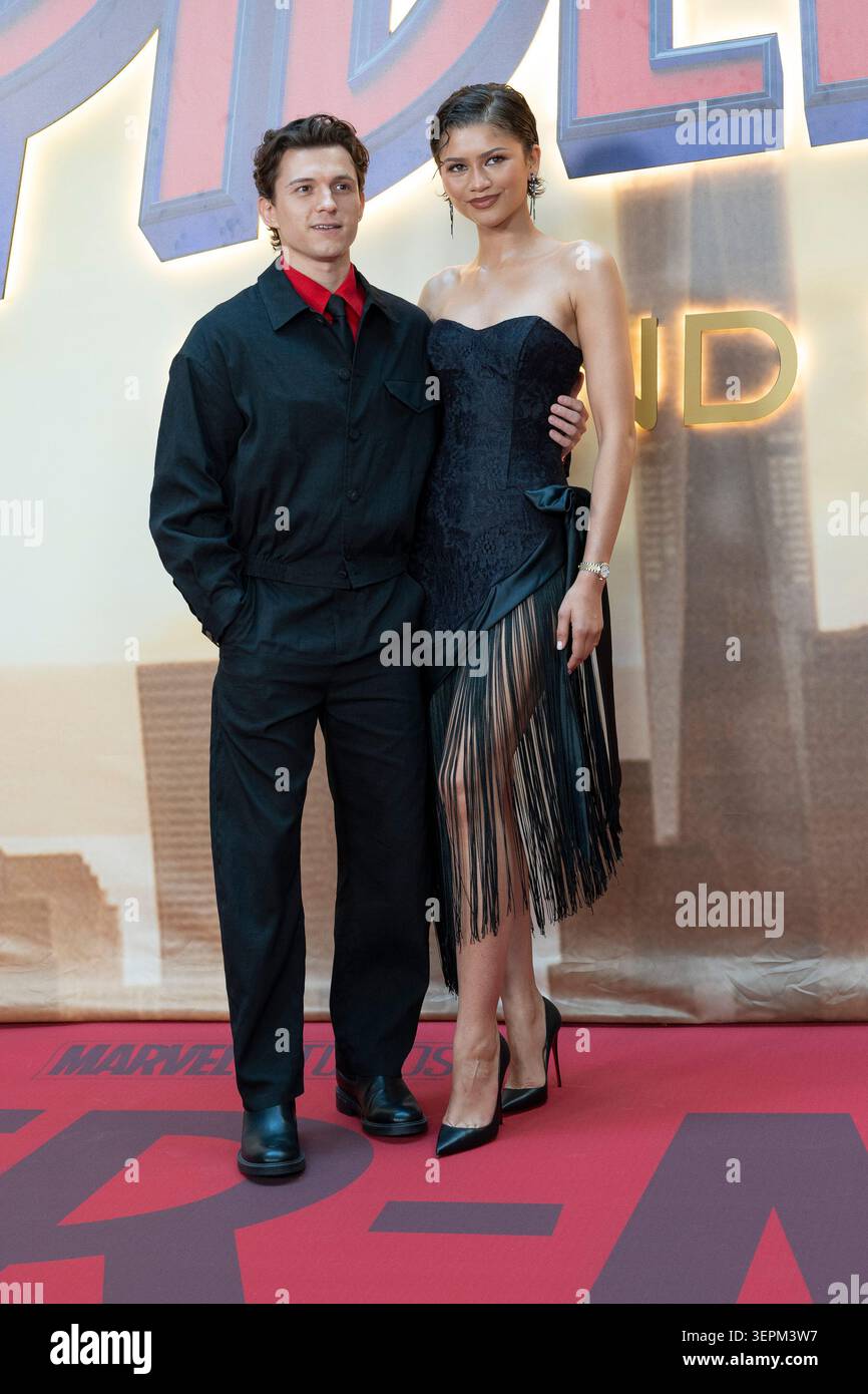 Tom Holland and Zendaya Coleman attend the Spider-Man: Brand New Day ...