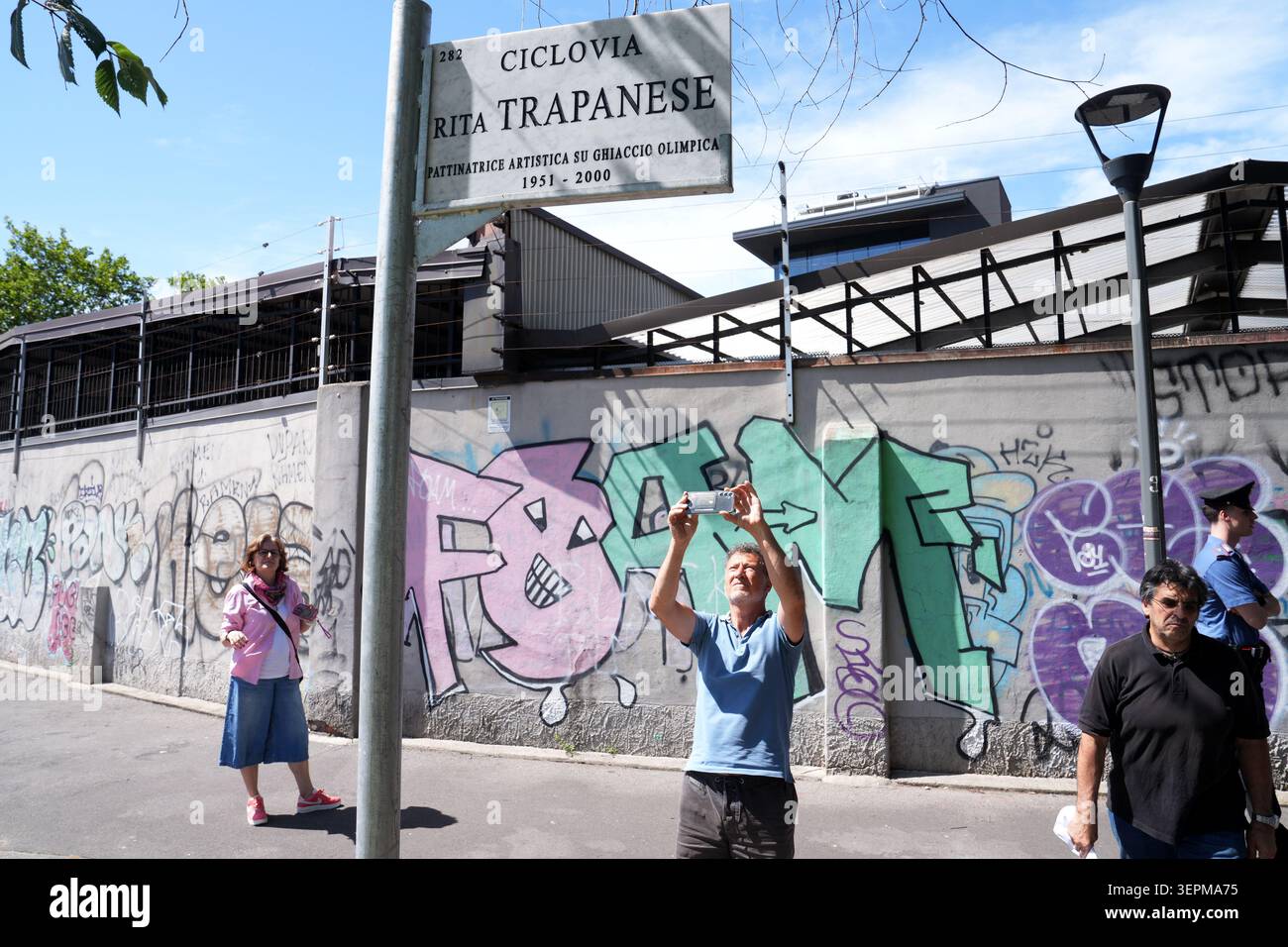 IPA85722363 - Milan, June 15, 2026, Corner of Via Valentino Mazzola and ...