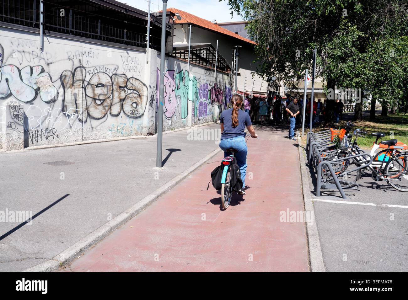 IPA85722351 - Milan, June 15, 2026, Corner of Via Valentino Mazzola and ...