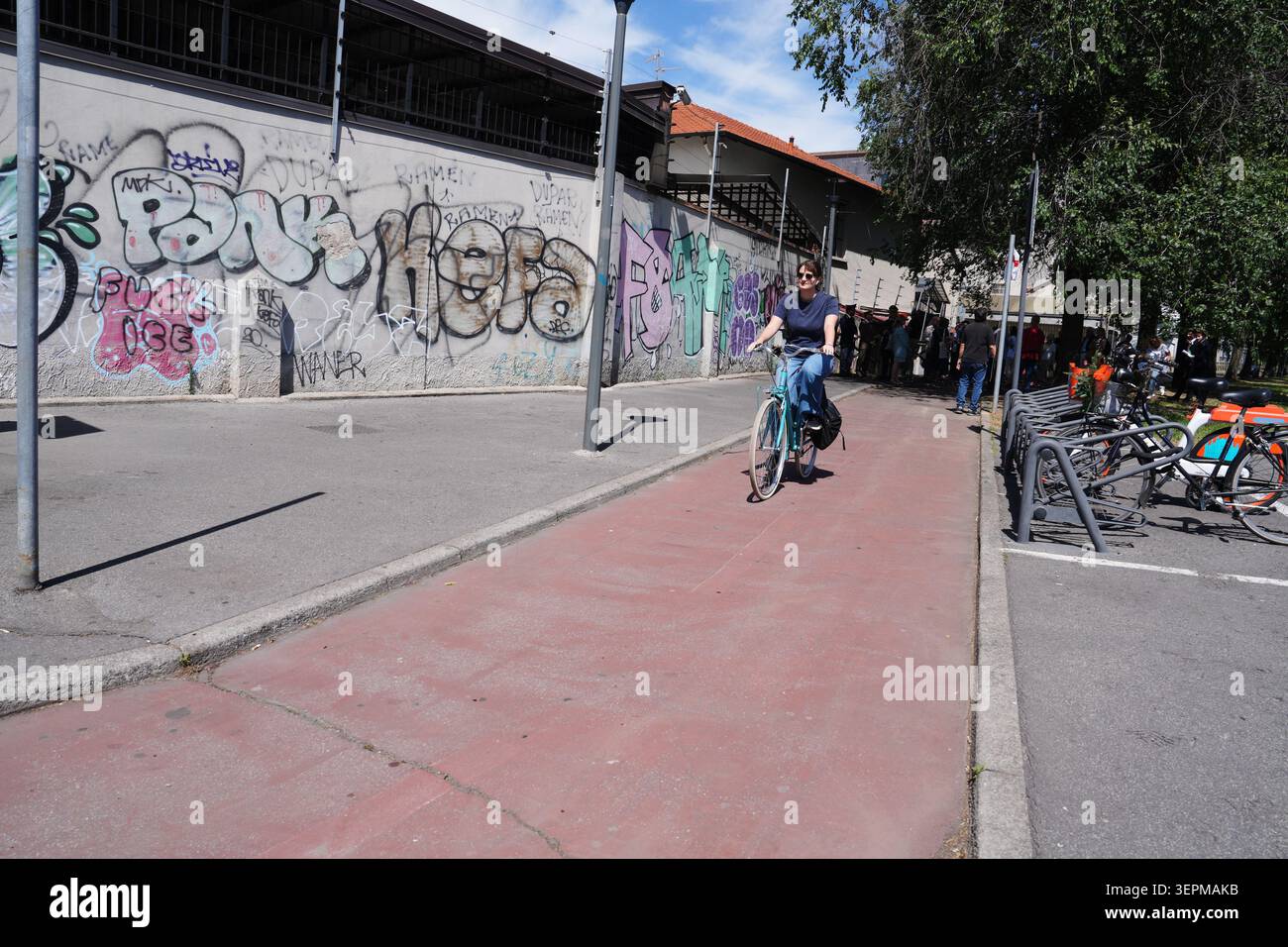 IPA85722352 - Milan, June 15, 2026, Corner of Via Valentino Mazzola and ...