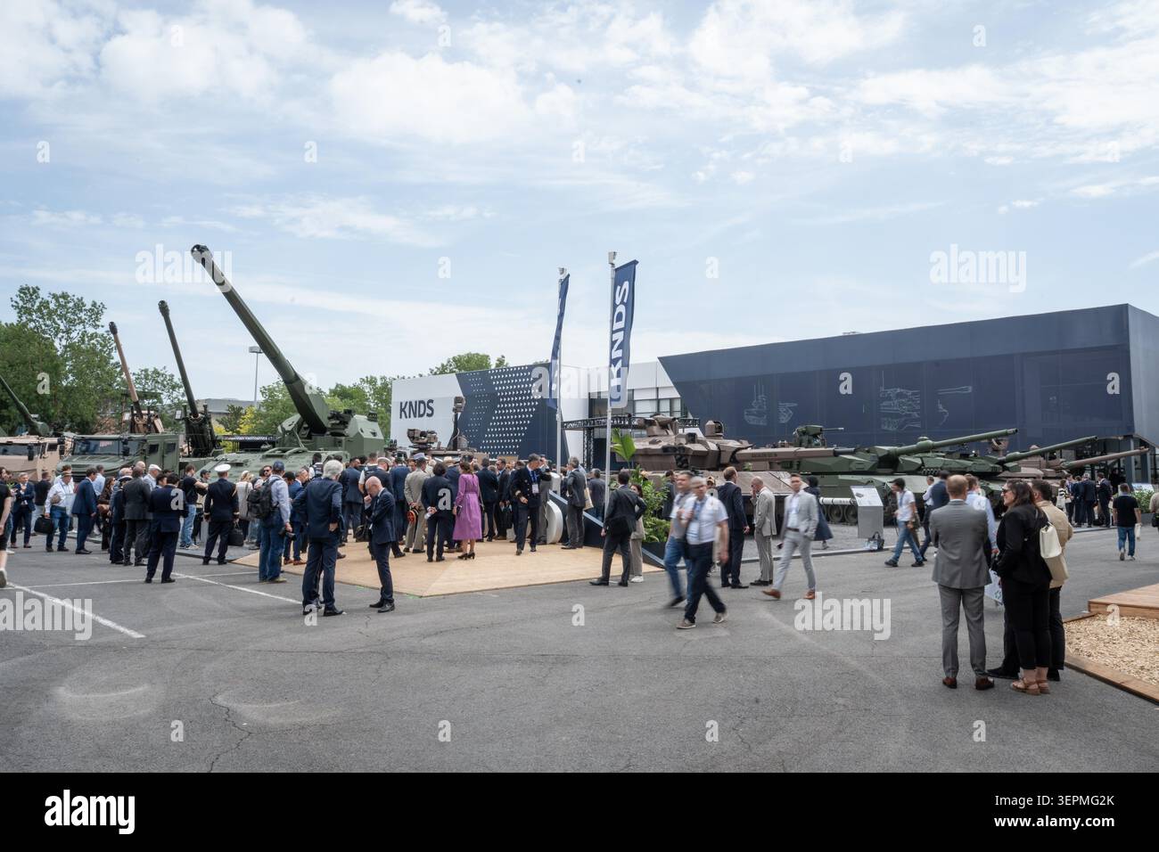 Trade fair booth of the defense contractor KNDS Stock Photo - Alamy