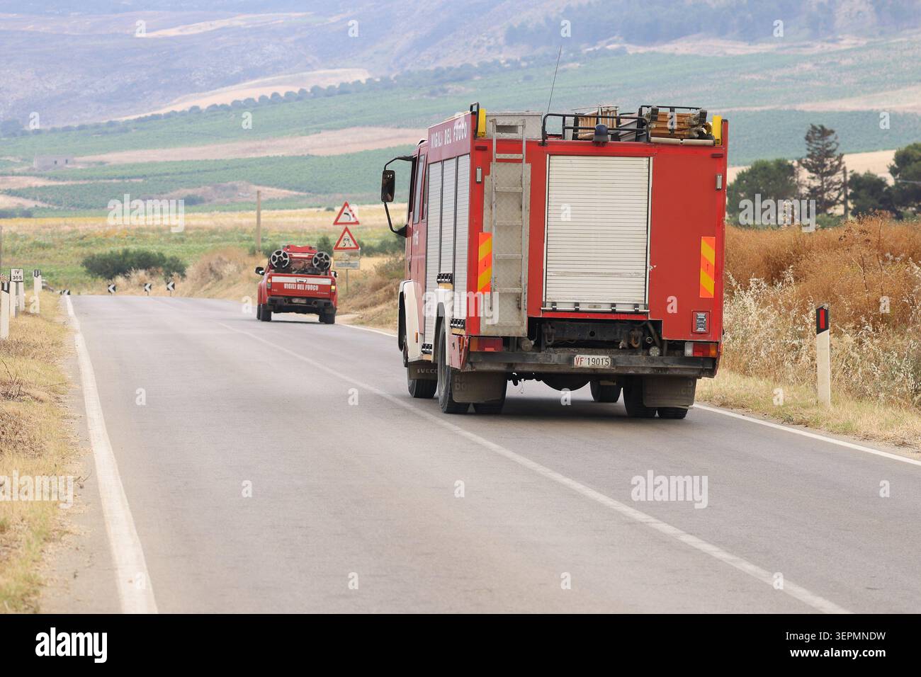 IPA85724859 - A LARGE MOUNTAIN FIRE IN SALEMI, NEAR TRAPANI, HAS BEEN ...