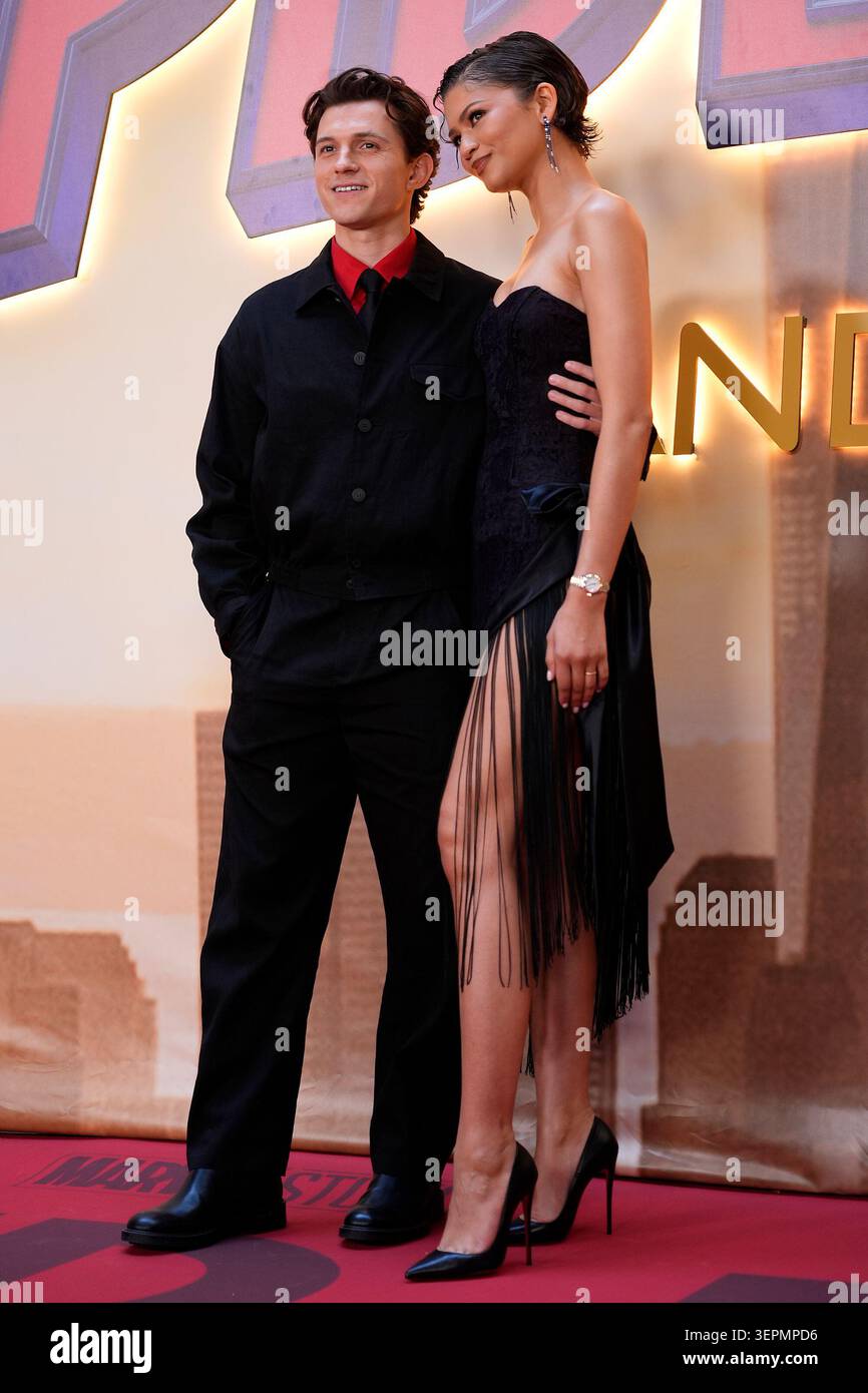 Tom Holland and Zendaya attend the Spider-Man: Brand New Day photocall ...