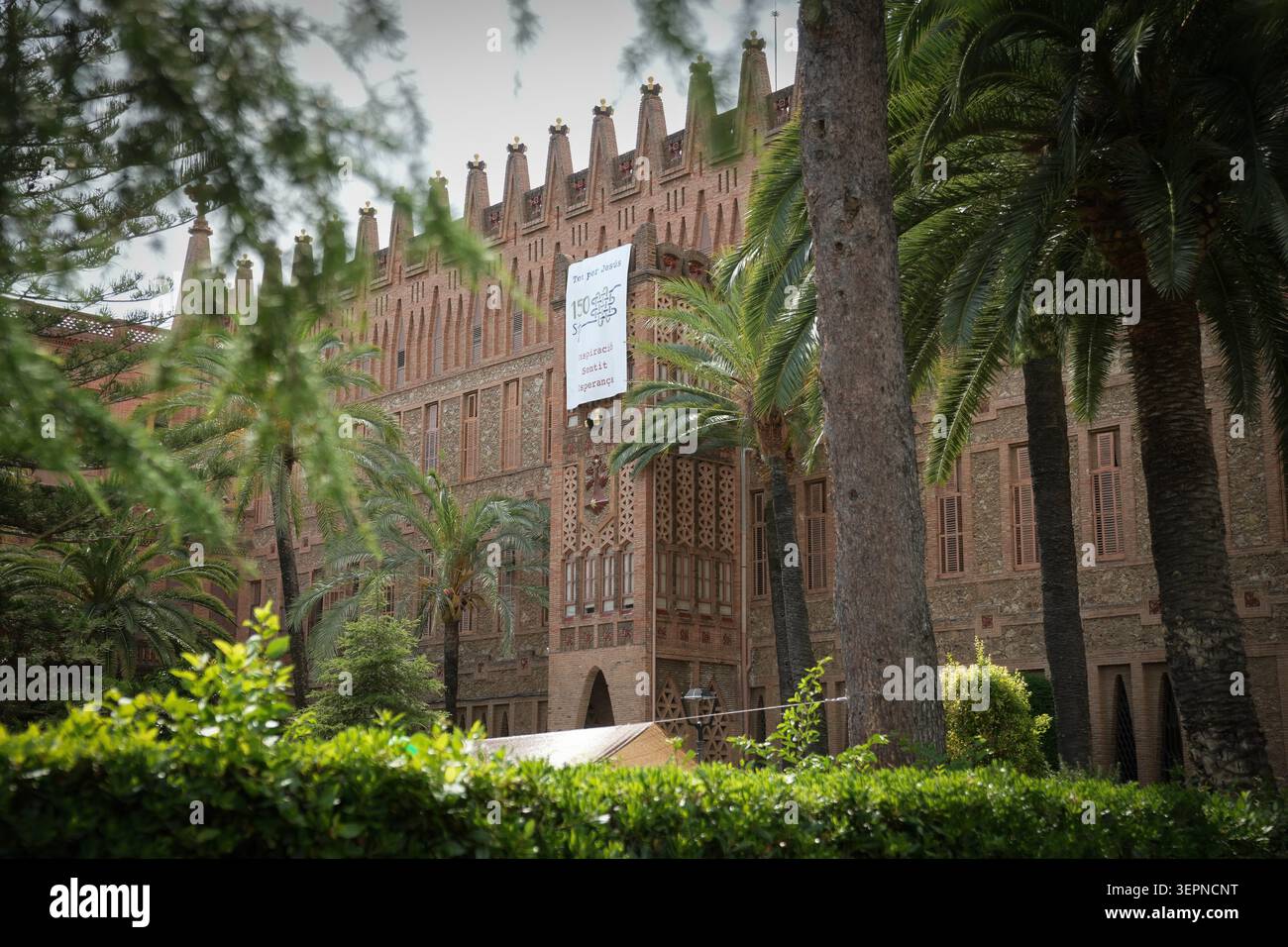 The façade of the Teresian School in Barcelona, 15 June 2026, in ...
