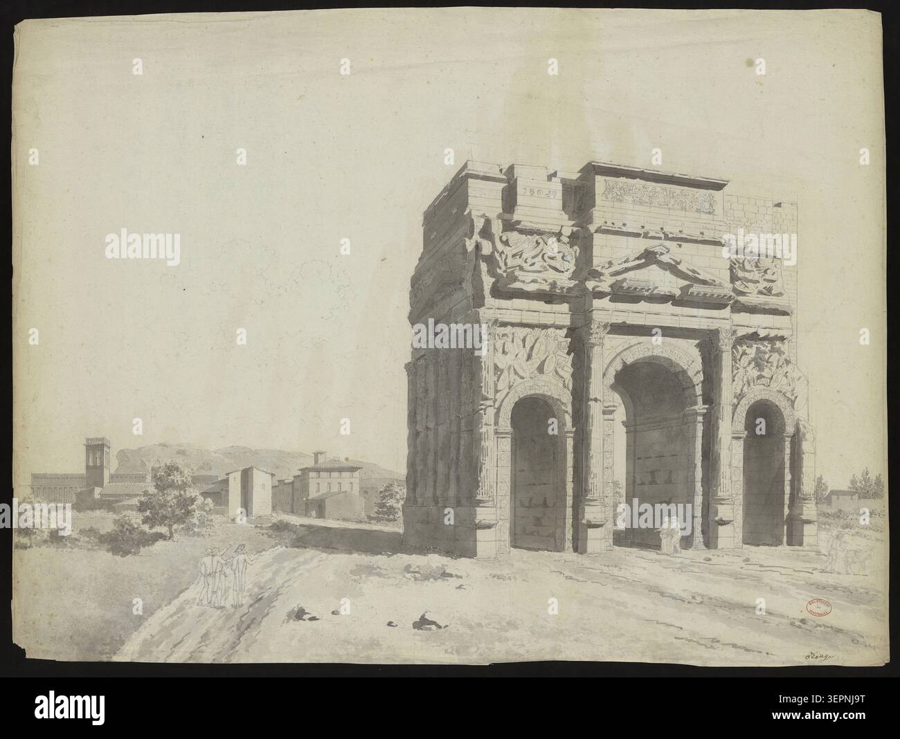 Vaucluse triumphal arch study classical france hi-res stock photography ...