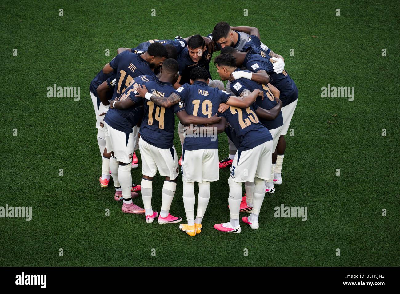 Players of Ecuador form a circle prior to the FIFA World Cup 2026 Group ...