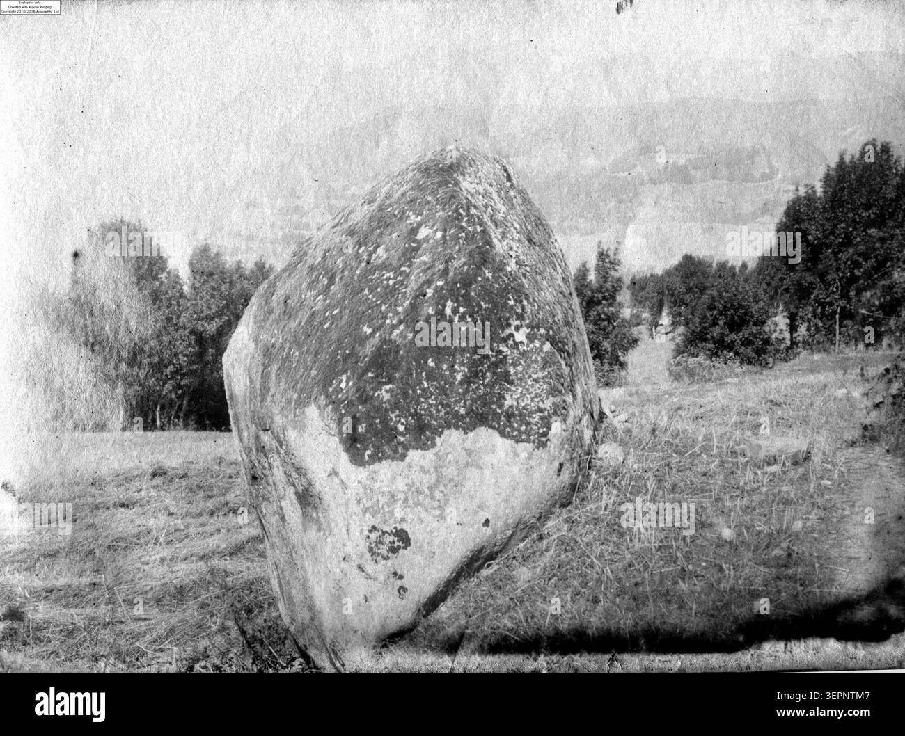 Pyrenees alpine erratic stone natural terrain view hi-res stock ...