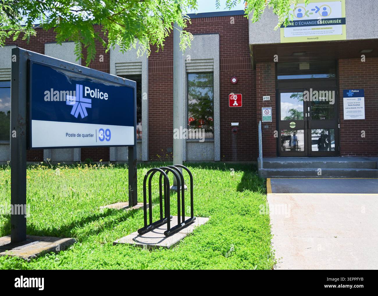 Montreal Police Station 39 is shown in the Montréal-Nord borough, on ...