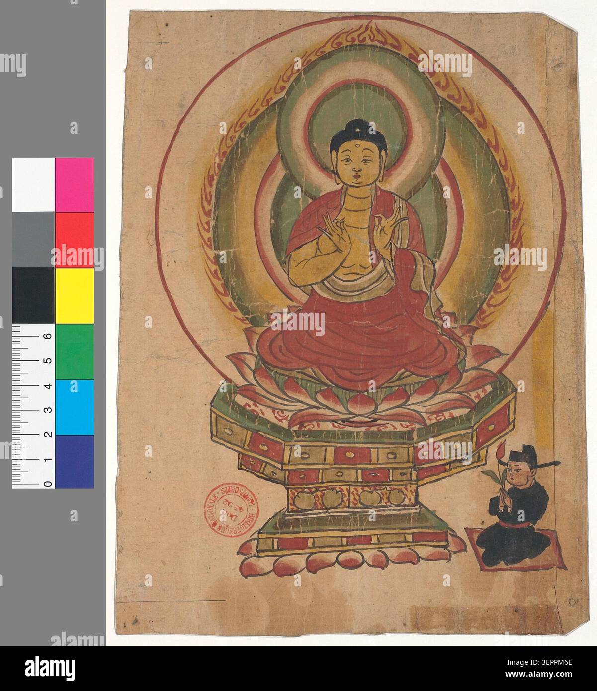East asian religious figure composition manuscript analysis early ...