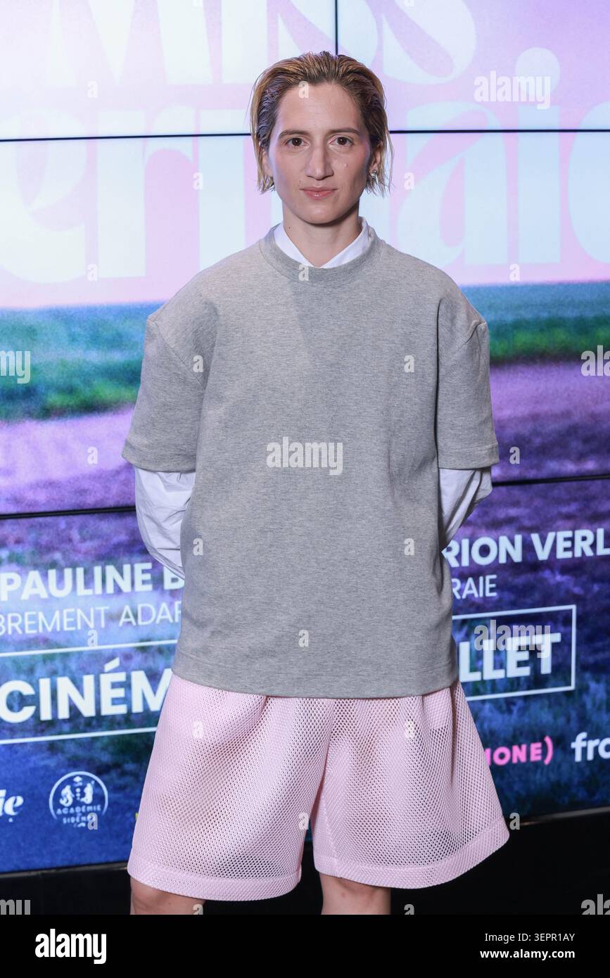 Aloise Sauvage attends the photocall for the premiere of Miss Mermaid ...