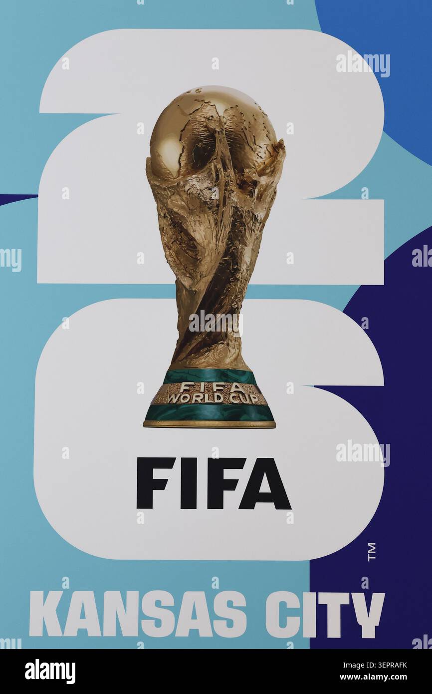 A detail view of the FIFA World Cup 2026 logo, Friday, June 5, 2026 in ...