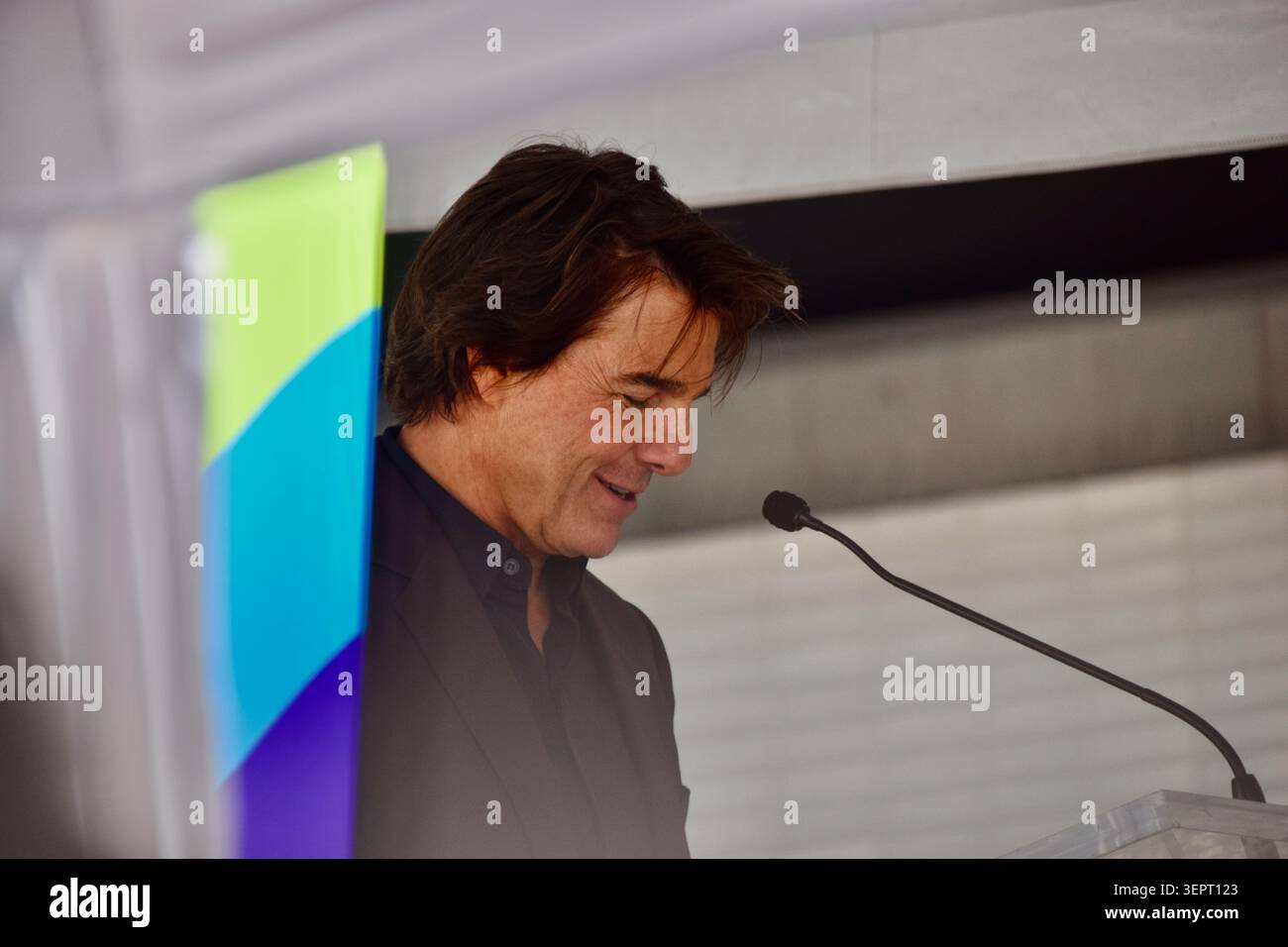 Actor Tom Cruise attends and speaks during David Beckham's Hollywood ...