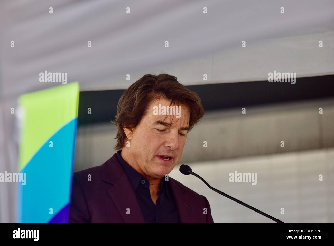 Actor Tom Cruise attends and speaks during David Beckham's Hollywood ...