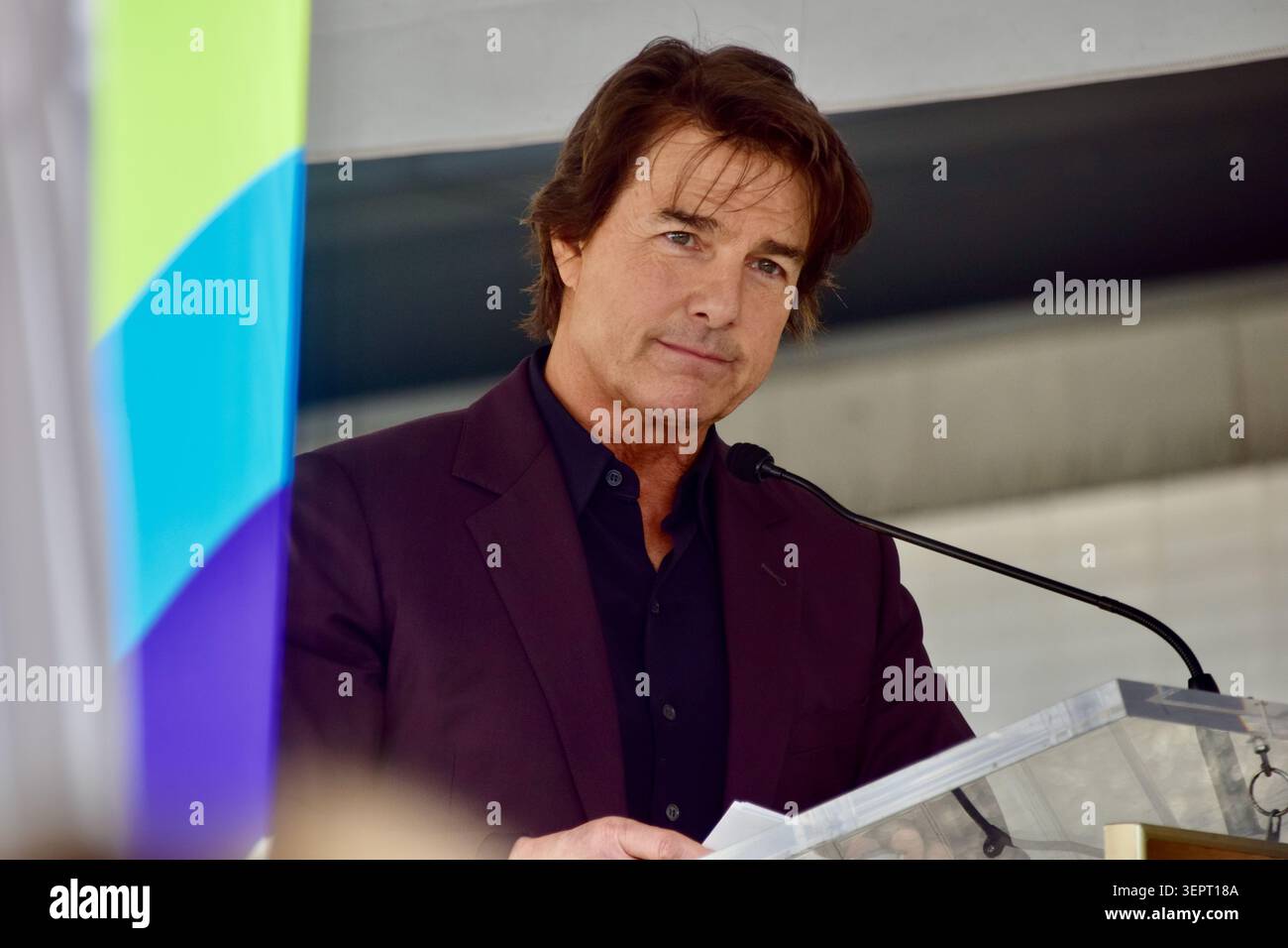 Actor Tom Cruise attends and speaks during David Beckham's Hollywood ...
