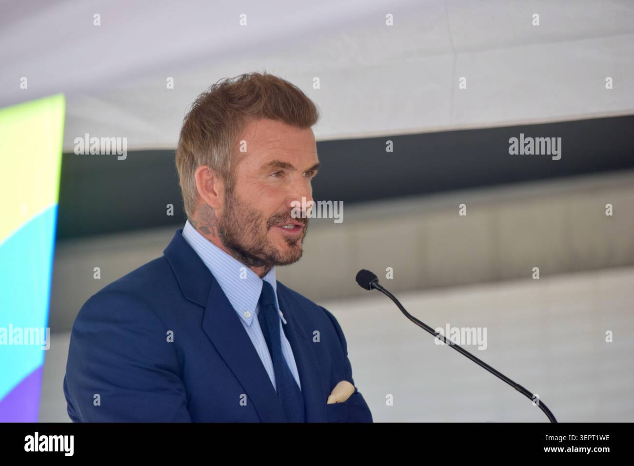 David Beckham during his Hollywood Walk of Fame star ceremony in ...