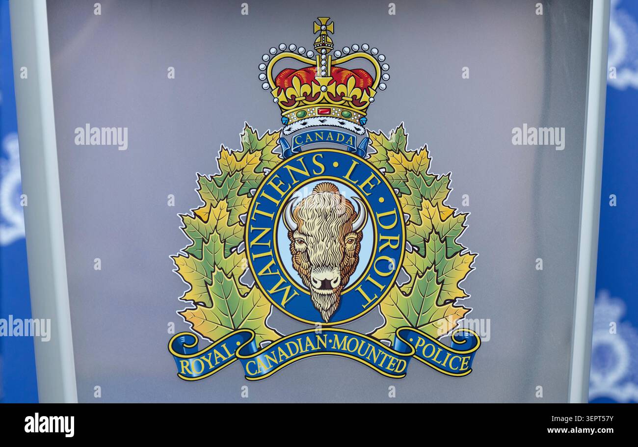 An RCMP logo is seen in St. John's on Saturday, June 24, 2023. THE ...