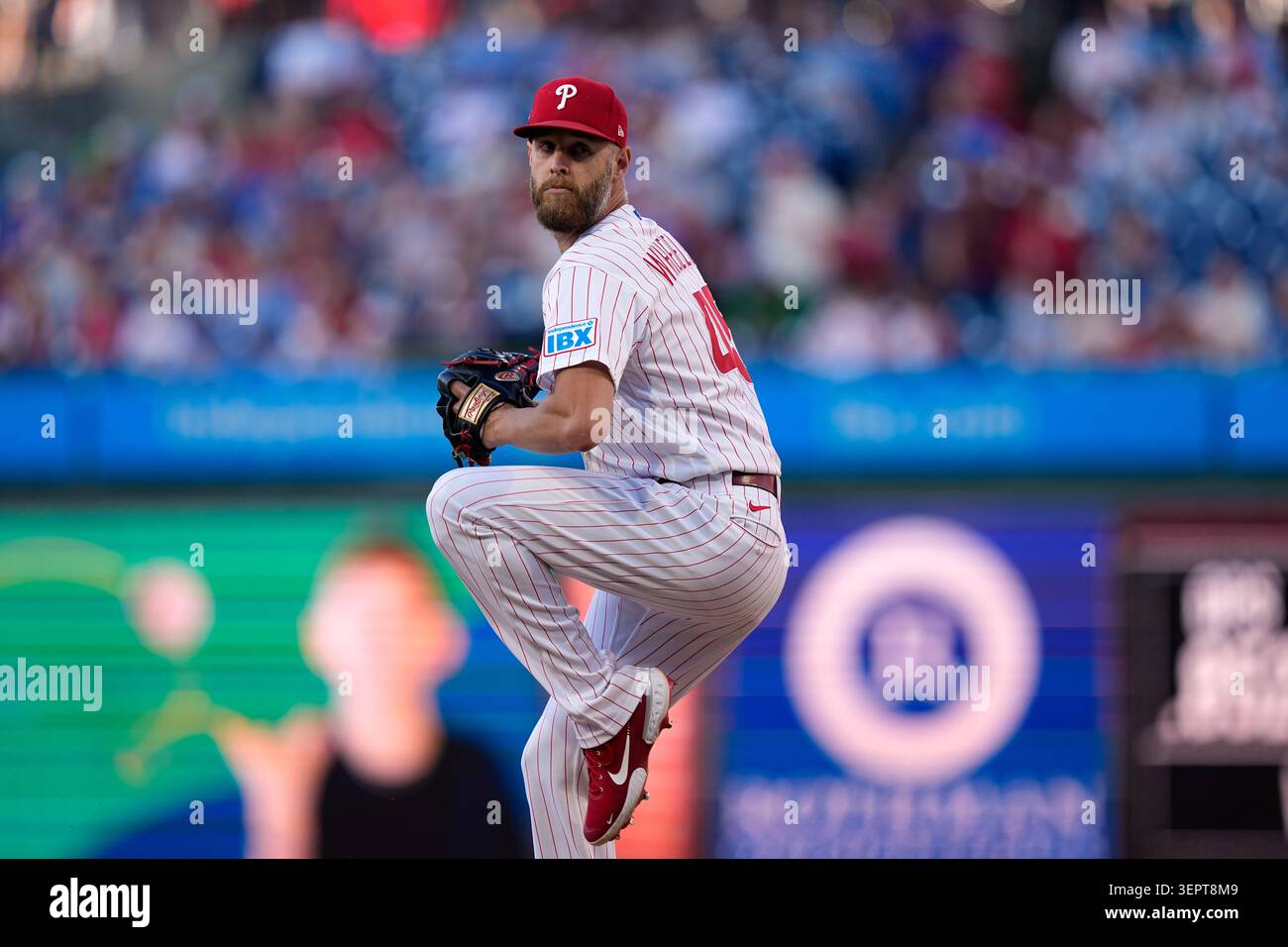 Philadelphia Phillies' Zack Wheeler plays during a baseball game Monday ...