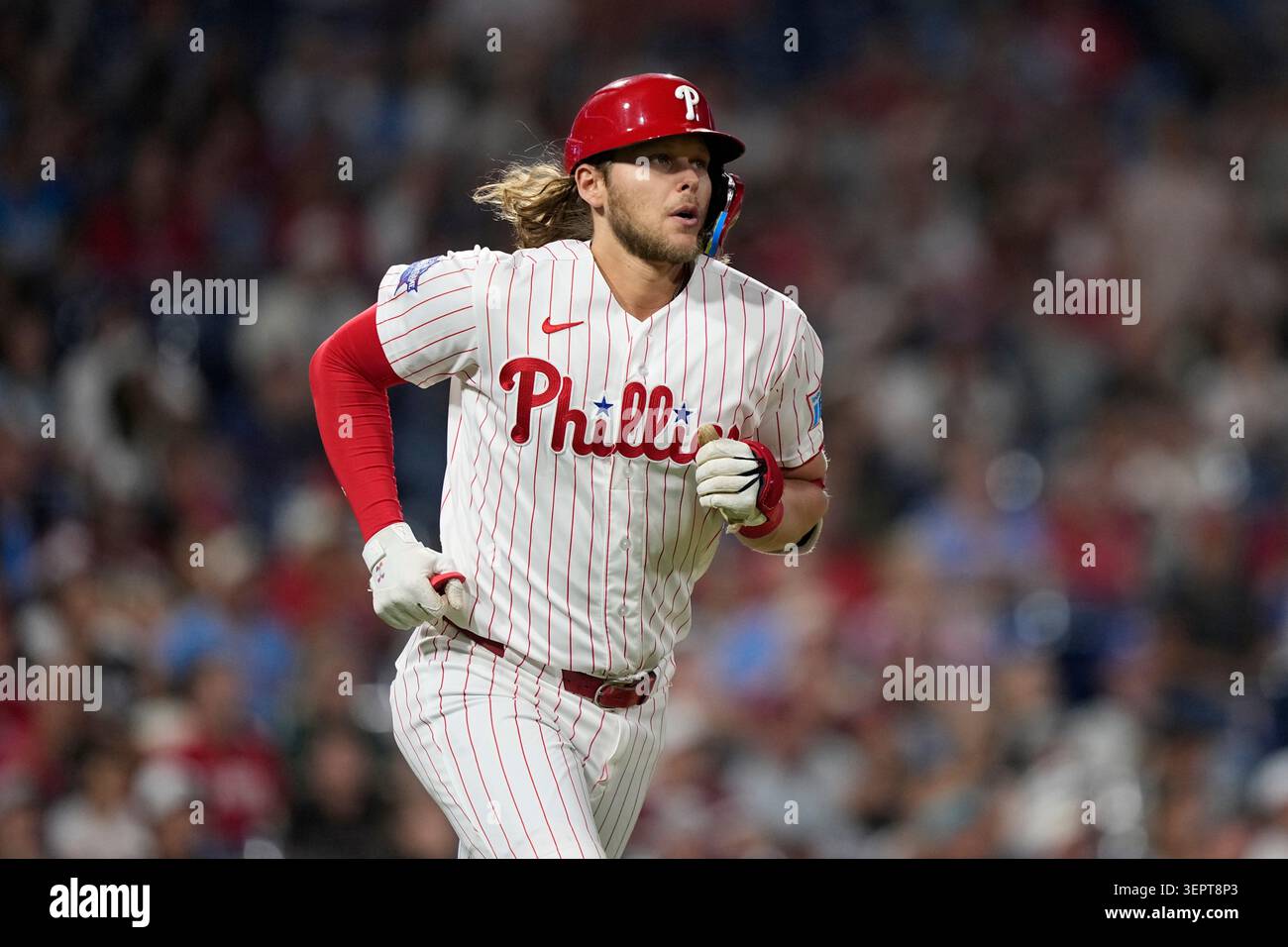 Philadelphia Phillies' Alec Bohm plays during a baseball game Monday ...