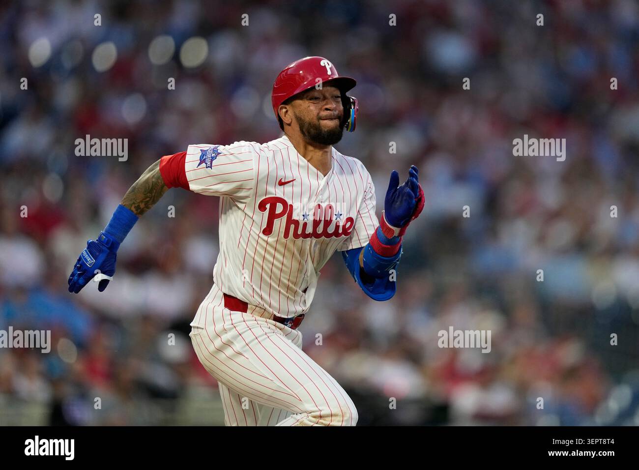 Philadelphia Phillies' Edmundo Sosa plays during a baseball game Monday ...