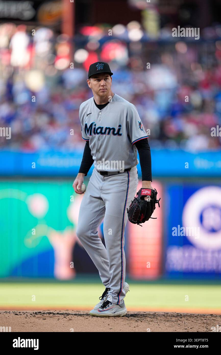 Miami Marlins' Ryan Gusto plays during a baseball game Monday, June 15 ...