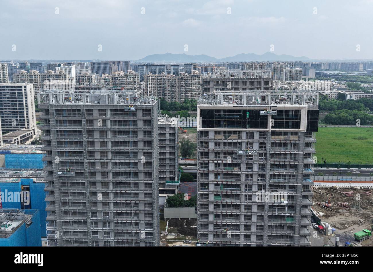 HANGZHOU, CHINA - JUNE 16, 2026 - A new residential complex under ...