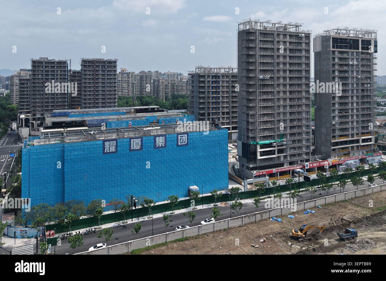 HANGZHOU, CHINA - JUNE 16, 2026 - A new residential complex under ...